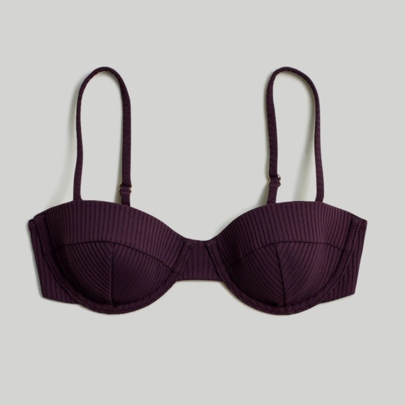 Madewell | Swim | Madewell Ribbed Balconette Bikini Top Xs In True ...